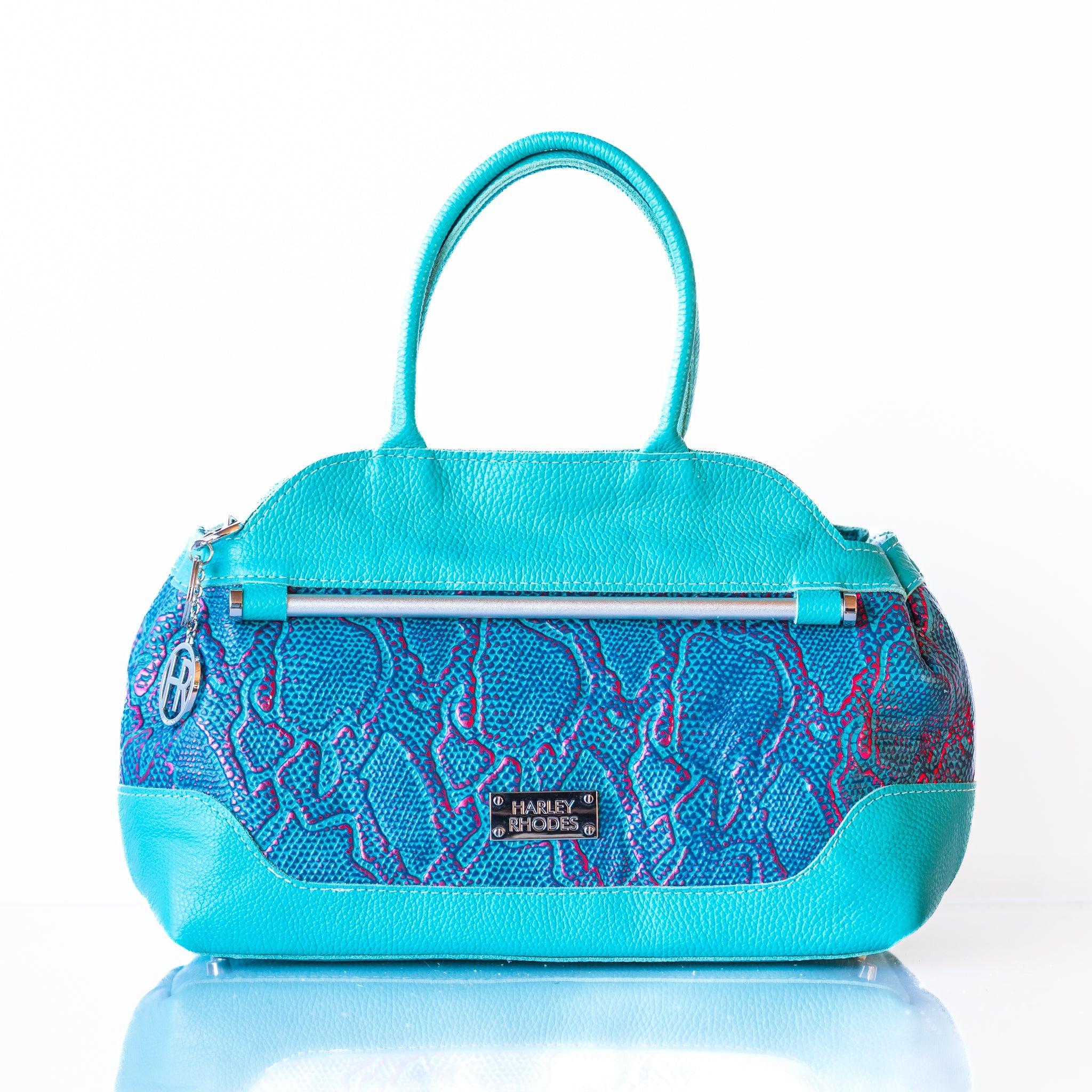 Embossed Leather Barbara Handbag | Harley Rhodes – Dancing Cactus Designs