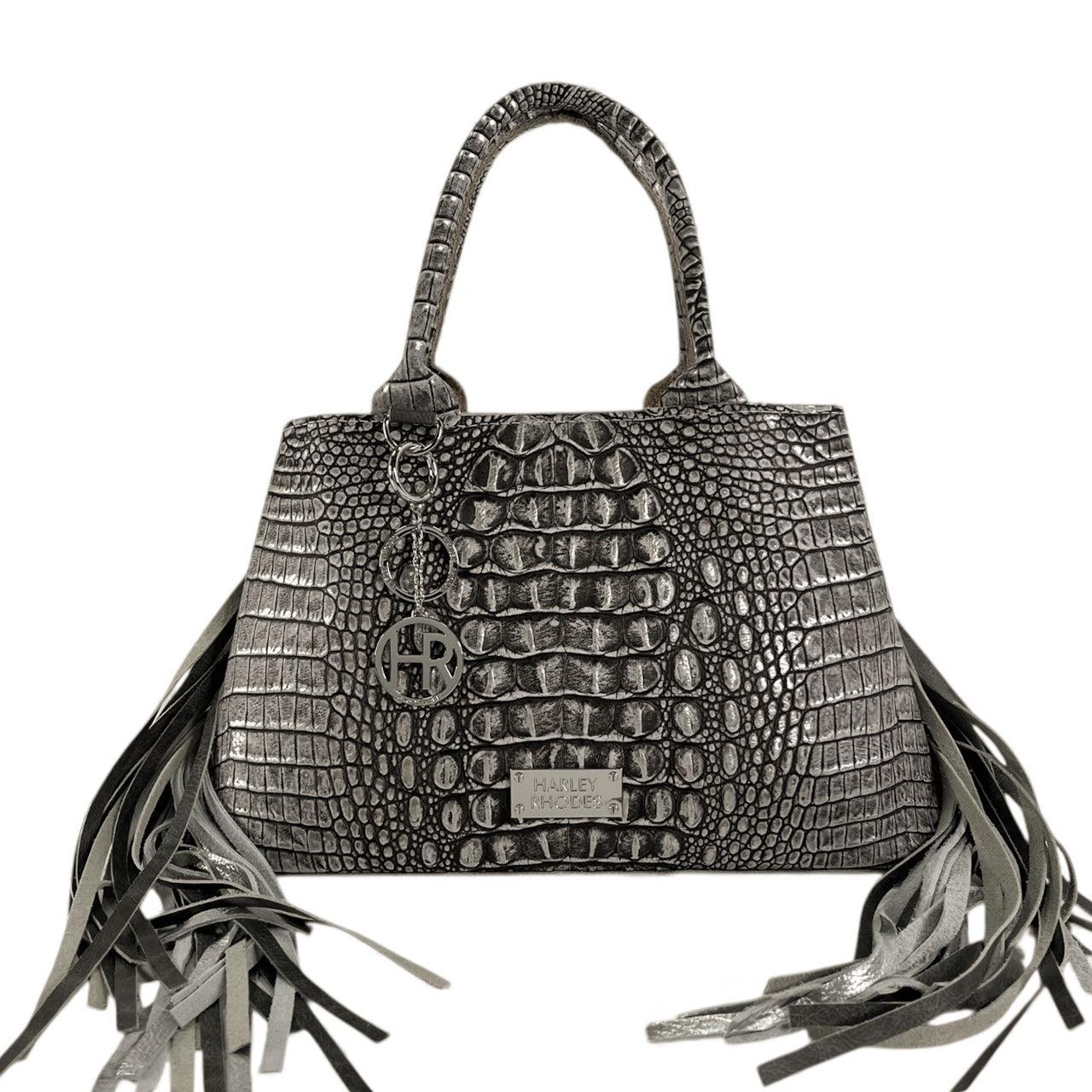 Embossed Leather Jackie Handbag | Harley Rhodes – Dancing Cactus Designs