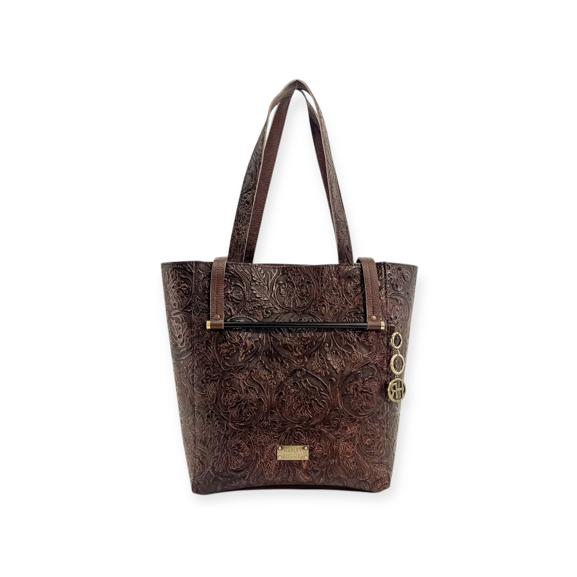 Embossed Leather Martha Tote | Harley Rhodes – Dancing Cactus Designs