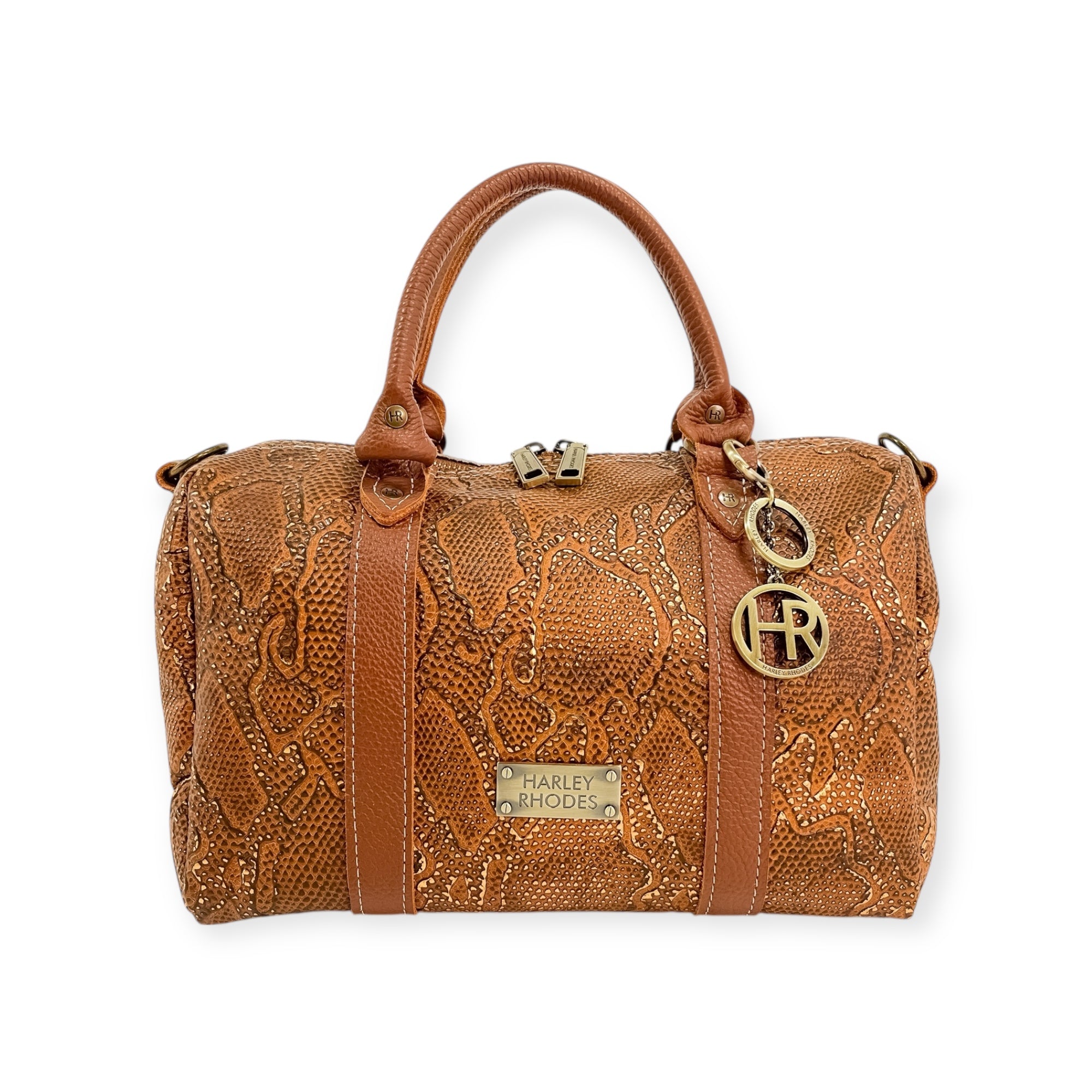 Embossed Leather Stowaway Classic Handbag | Harley Rhodes – Dancing ...
